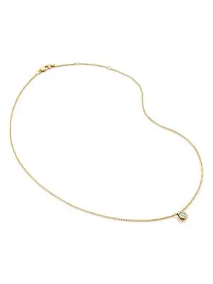 Monica Vinader Diamond Pear Adjustable Chain Necklace - Gold