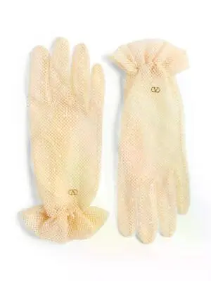 Valentino Garavani Vlogo Signature Gloves - Neutrals
