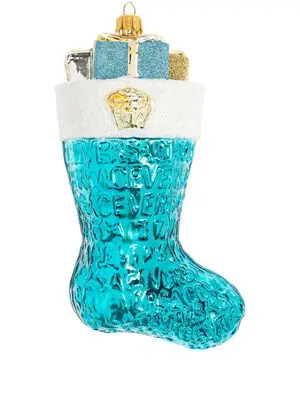 Versace Holiday Stocking Ornament - Blue