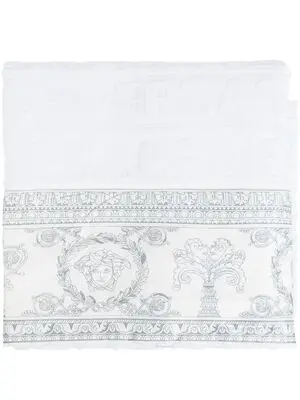 Versace Barocco Bath Towel - White