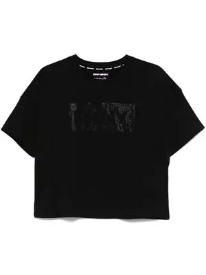 Dkny Stud-embellished T-shirt - Black