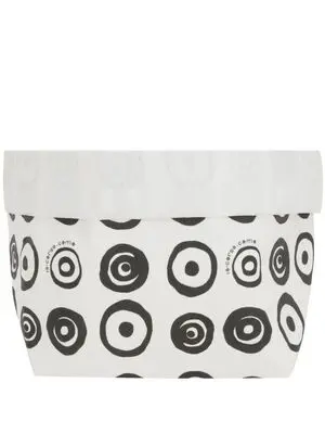 10 CORSO COMO Medium Circles-print Paper Basket - White