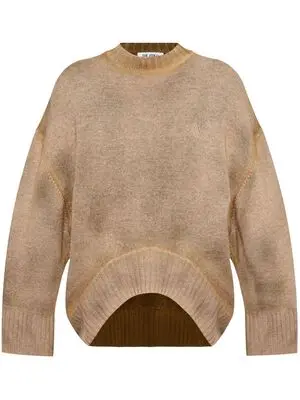 Attico Logo-embroidered Sweater - Brown