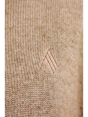 Attico Logo-embroidered Sweater - Brown