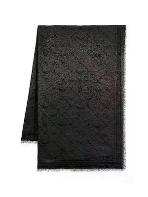 Zadig&Voltaire Glenn Monogram Metallic Scarf - Silver