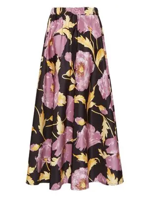 La DoubleJ Printed Midi Skirt
