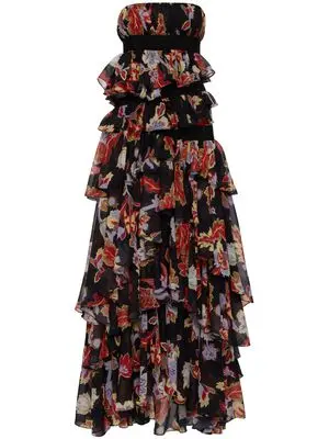 La DoubleJ Floral Print Gown