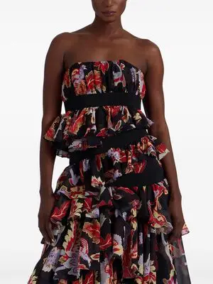 La DoubleJ Floral Print Gown