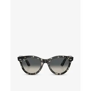 Ray-ban Wayfarer Round-frame Propionate Sunglasses - Grey