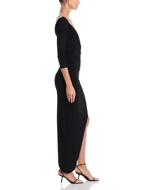Norma Kamali Off-shoulder Gown
