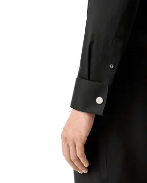 Eton Slim Fit Plisse Bib Tuxedo Shirt - Black