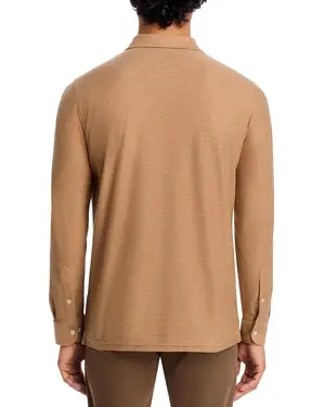 Peter Millar Ramble Cotton & Cashmere Long Sleeve Polo Shirt
