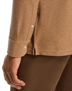Peter Millar Ramble Cotton & Cashmere Long Sleeve Polo Shirt