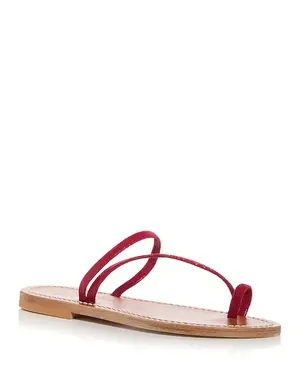 K.JACQUES Actium Embossed Strappy Sandals - Tejus Roug