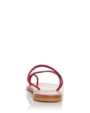 K.JACQUES Actium Embossed Strappy Sandals - Tejus Roug