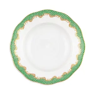 HEREND Rimmed Soup Plate - Evergreen
