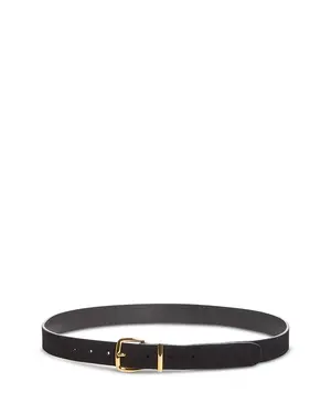 Madewell Suede Essentials Leather Belt - True Black