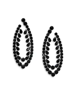 Nadri Starlet Stone Drop Earrings Black