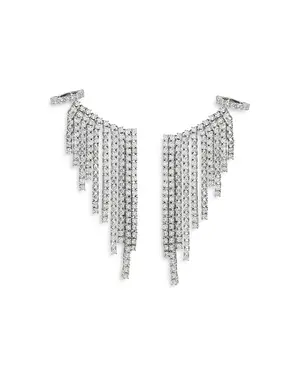 Nadri Starlet Cubic Zirconia Cuff Earrings - Silver