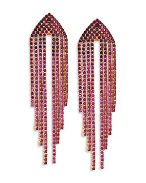 Nadri Nadri Starlet Cascading Stone Earrings Red