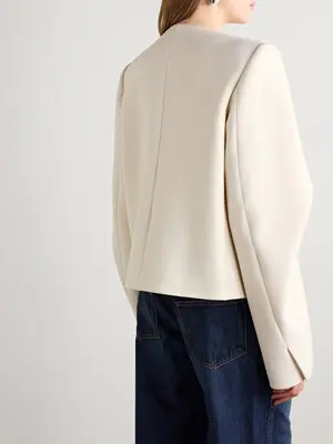 Khaite Darlman Draped Twill Blazer