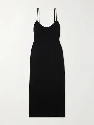 LESET Rio Corset Stretch-ponte Midi Dress