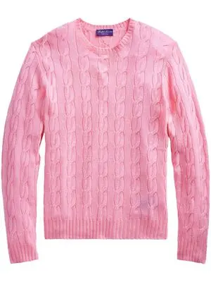 Ralph Lauren Cable-knit Cashmere Sweater - Pink