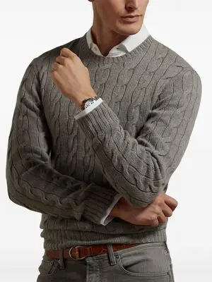Ralph Lauren Purple Label Cable-knit Cashmere Sweater - Grey