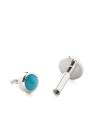 Monica Vinader 14kt White Gold Mini Gem Stud Earring