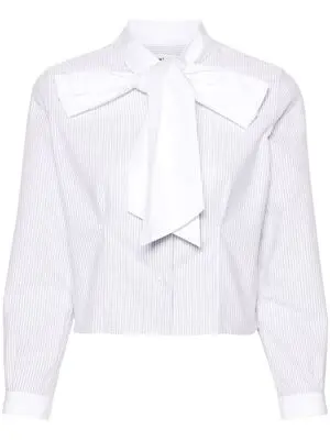 Thom Browne Pussy-bow Cotton Blouse