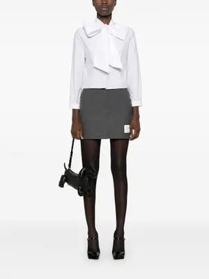 Thom Browne Pussy-bow Cotton Blouse