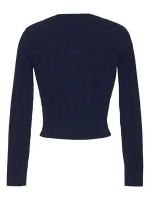 Adam Lippes Pointelle-knit Cardigan - Blue