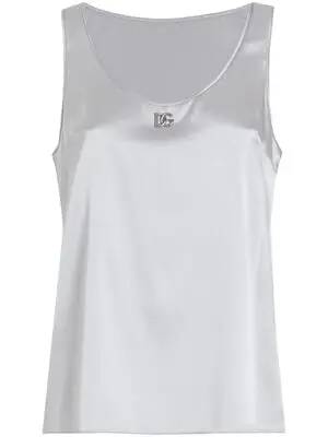 Dolce & Gabbana Logo-plaque Top - Grey