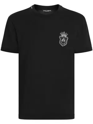 Dolce & Gabbana Embroidered Logo T-shirt - Black