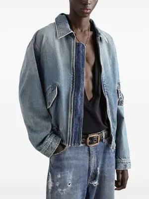 Dolce & Gabbana Logo-appliqué Denim Jacket