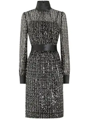 Dolce & Gabbana Midi Sequinned Dress - Black