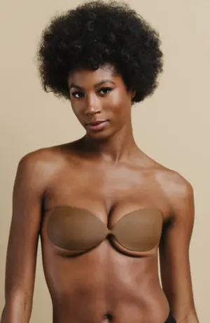 GATHERALL Backless Strapless Reusable Silicone Adhesive Sticky Bra - Mocha