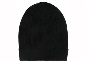 Rick Owens Cashmere Ribbed Beanie - Black