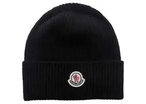 Moncler Wool Cashmere Hat - Black