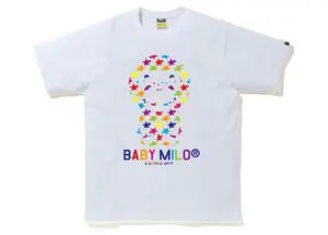 A BATHING APE Sta Pattern Baby Milo Tee Shirt - White