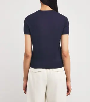 Theory Regal Wool Sweater T-shirt - Navy