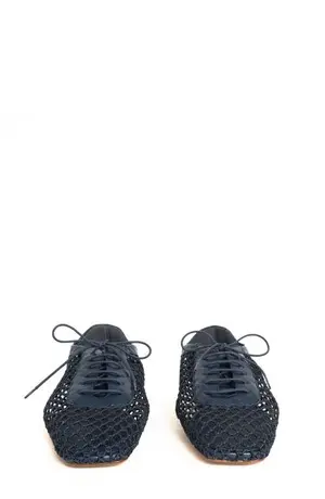 ANDREA GOMEZ Antonia Mesh Flat - Navy