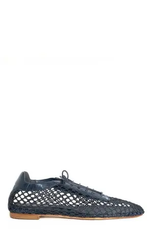 ANDREA GOMEZ Antonia Mesh Flat - Navy