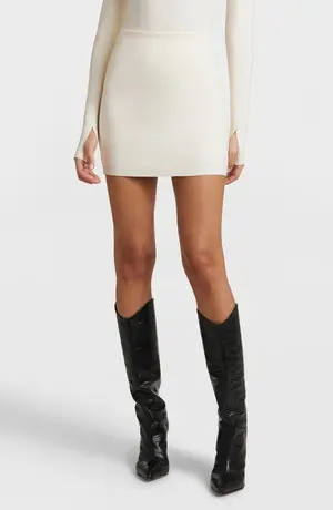 Commando Neoprene Micro-mini Skirt With Shorts - Ivory