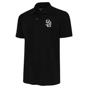 ANTIGUA San Diego Padres Metallic Tribute Polo - Black