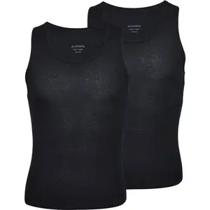 ALLSAINTS 2-pack Organic Cotton Rib Tanks - Black