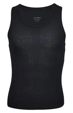 ALLSAINTS 2-pack Organic Cotton Rib Tanks - Black