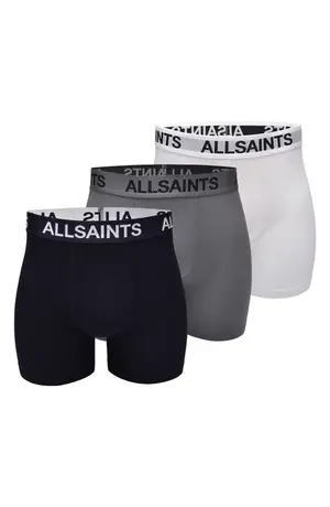 ALLSAINTS 3-pack 5-inch Contour Pouch Boxer Briefs - Grey Multi