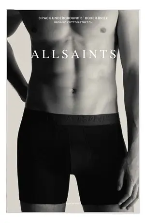 ALLSAINTS Assorted 3-pack 5-inch Contour Pouch Boxer Briefs