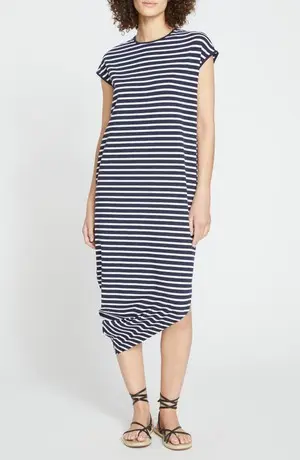 Universal Standard Geneva Dress - Midnight/white Stripe